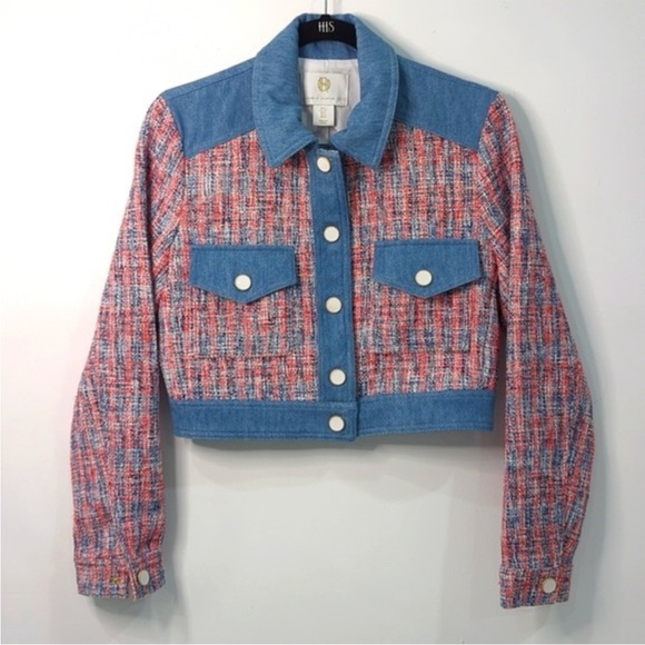 House of Harlow 1960 | Jackets & Coats | House Of Harlow Tweed Denim ...